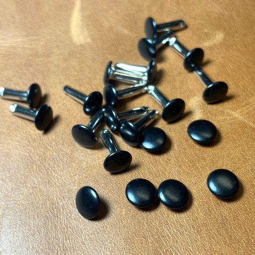 Matt Black Rivets Double Cap | Red Olive Design