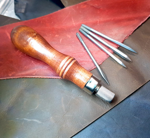 Awl Set with 4 Needles | Replacement Needles | Red Olive Design