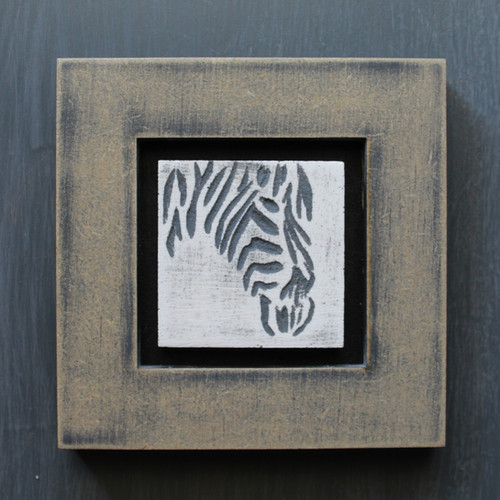 Zebra Mini Frame F4 | Earthly Mosaics