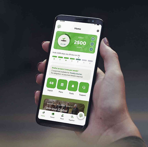 Treekly® App | Walk 5000 Steps Per Day to Plant Trees