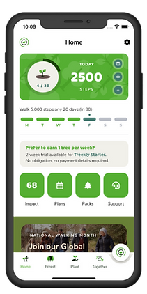 Treekly Walking App | Walk 5000 Steps Per Day to Plant Trees