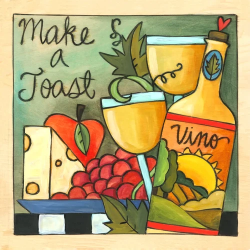 Sincerely Sticks - "Make A Toast" Wall Plaque | Artful Hand Gallery