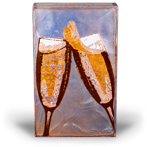 "Bubbly" - Spirit Tile by Houston Llew | Artful Hand Gallery