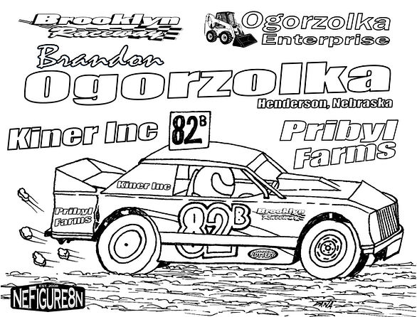 dirt sprint car coloring pages