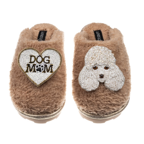 Teddy Closed Toe Slippers With Pearl The Poodle & Dog Mum / Mom ...