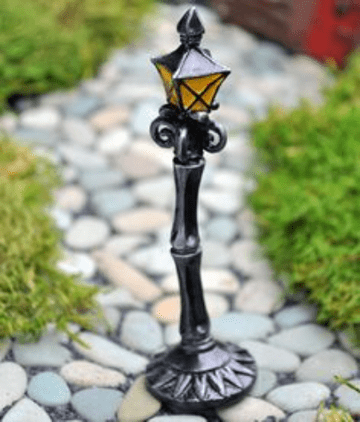 Fiddlehead Miniature Lamp Post - Fairy Garden Accessories | Geko Glass