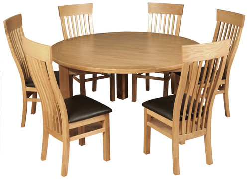 Truro Oak 150cm Round Dining Table