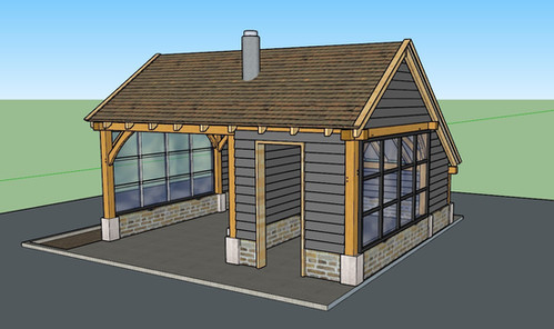 Oak Annexe for Garden Office, Outbuilding, DIY Kit | Swindon Oak