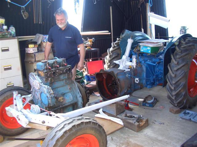 Splitting Tractor at Rear Crank/Clutch section