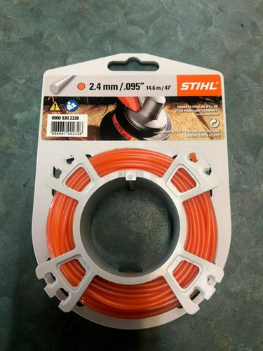 STIHL STRIMMER LINE 2.4mm X 14.6M FOR PETROL STRIMMERS WIRE CORD HEAVY ...