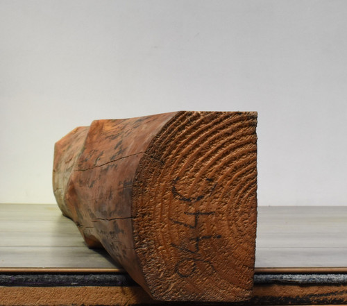 Unique grain formation log styled Pine beam | Swindon Oak
