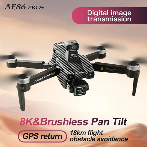 New AE86 Pro Max + Drone Professional 360° Obstacle Avoidance Dual HD ...