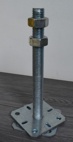 Galvanised Steel Adjustable Post Base | 100mm | | Swindon Oak