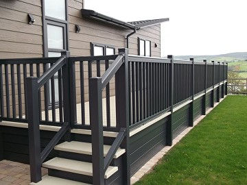 Decking for static caravans and park homes