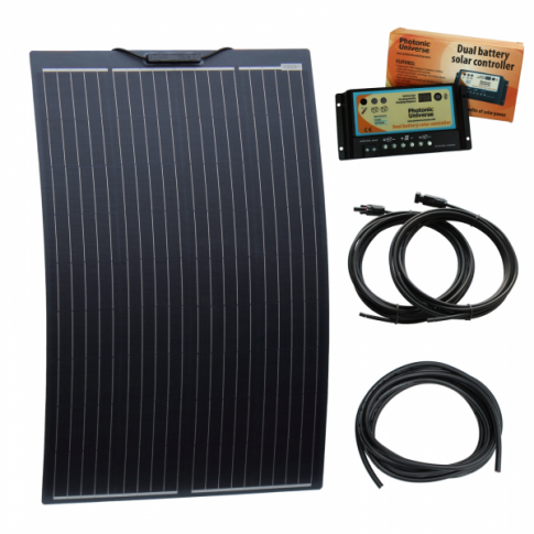 120W 12V semi-flexible dual battery solar charging kit | CNC Tech