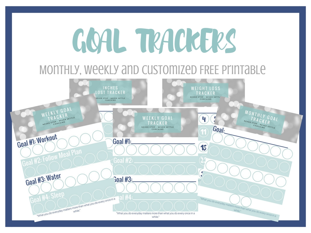 Goal Trackers-FREE Printable