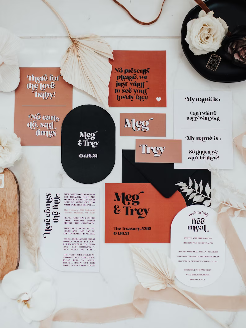 17 Bold Wedding Invites For Alternative Couples