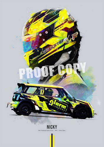 Signed Illustrative Poster Print | Nicky Taylor Racing