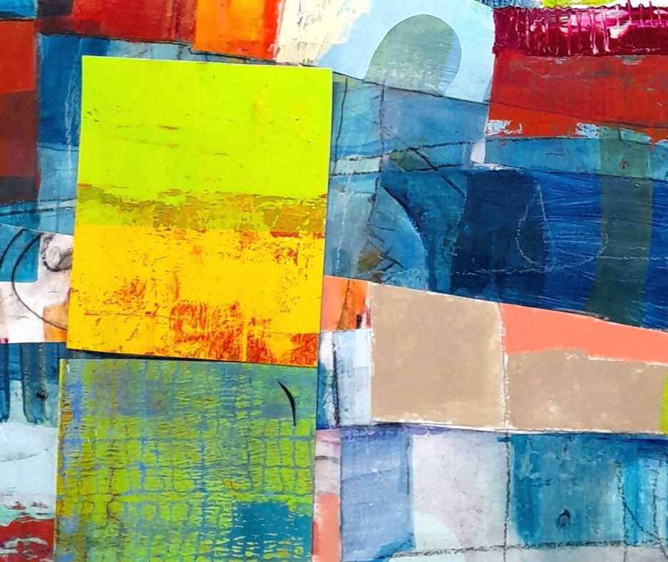 Abstract Mixed Media Process | Let's Talk Art | Charlotte Wensley