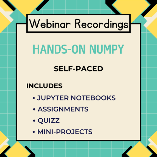 Webinar Recording: Hands-on NumPy | Webinarpark