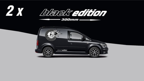 2 x Black edition VW Caddy Stickers | buxtonstickershop