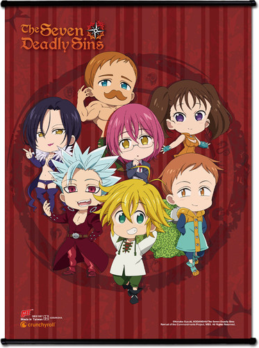 Seven Deadly Sins Chibi Ss Wall Scroll | Anime Paradaisu