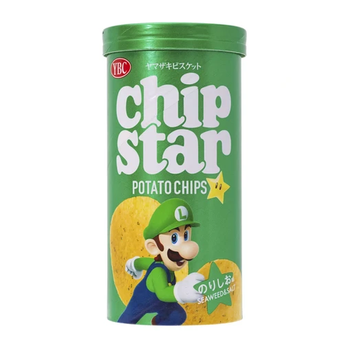Super Mario Chip Star Potato Chips, Nori Shio Seaweed Salt Flavour ...