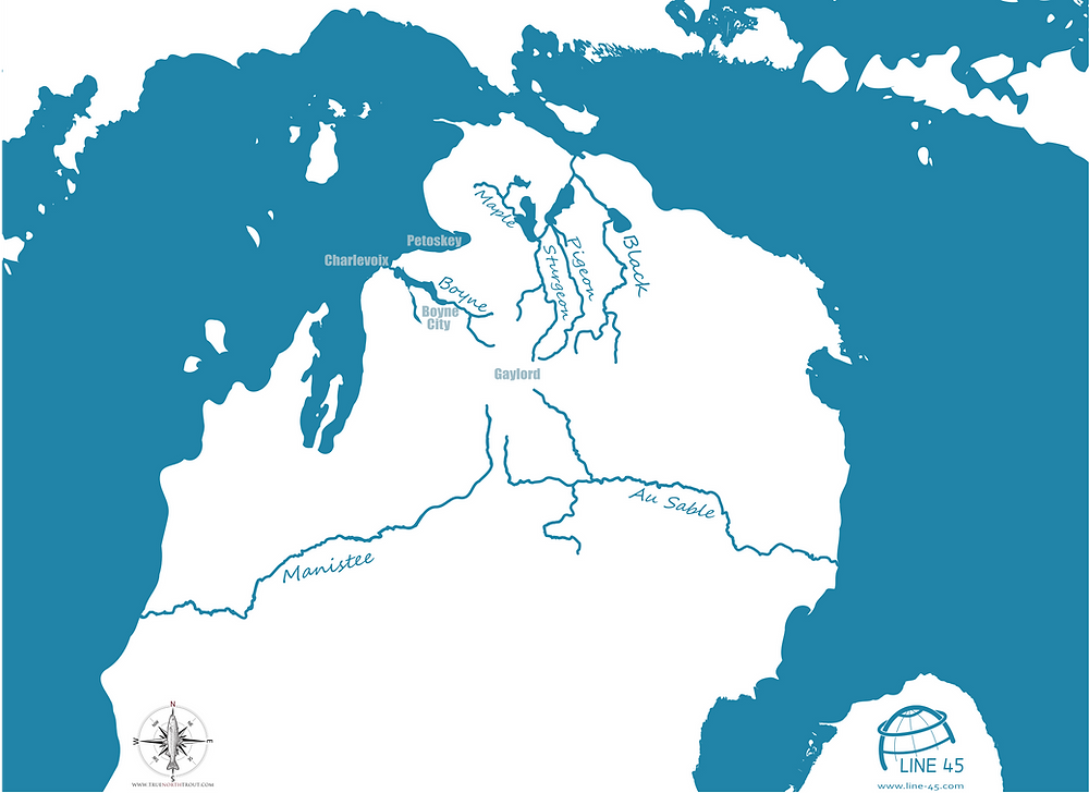 5 Steps: Designing a Northern Michigan Rivers Map
