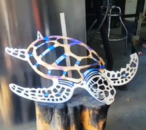 Sea Turtle 2.0 Heat Treated | Mystic Metal Design