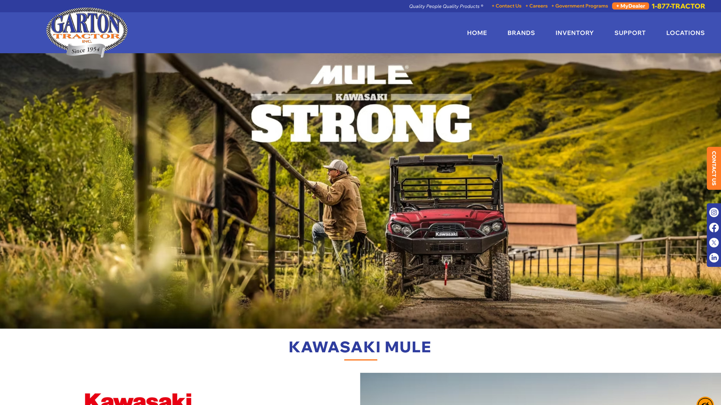 Kawasaki Utility Vehicles & Mules – Garton Tractor, Inc. Sales