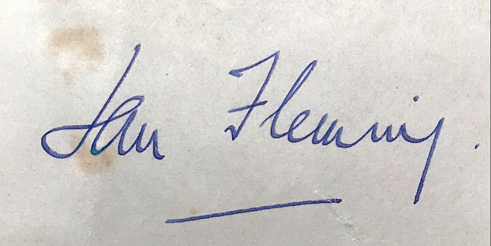 Last week: When 'rare' Ian Fleming signatures became commonplace