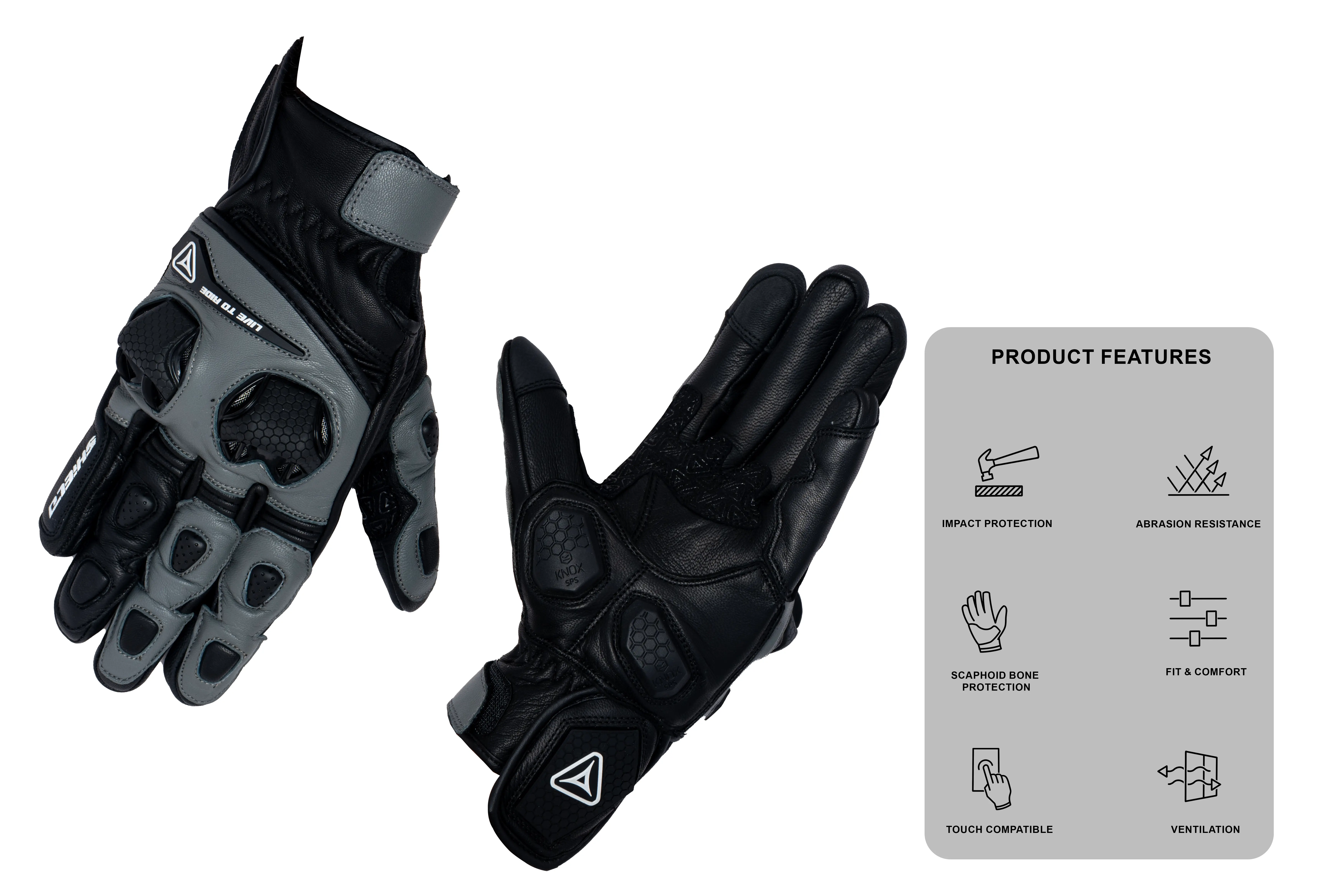 Shield GT Gloves (Grey) | Shield Gears