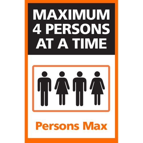 Series 4: Elevator Maximum 4 Persons at a Time - Poster/Sign | ABC ...