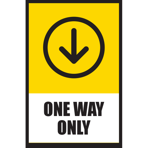 Series 5: One Way (Down Arrow) - Poster/Sign | ABC Equipment Store