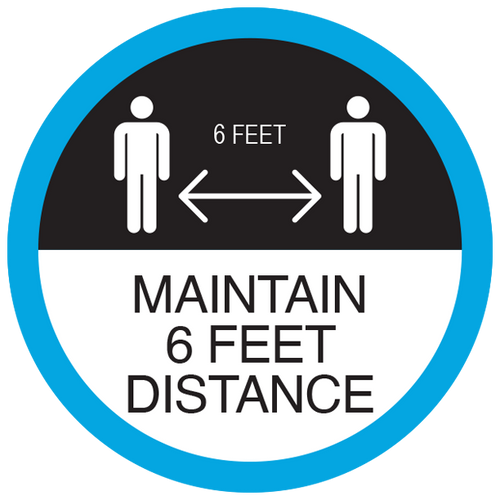 Series 3: Maintain 6 Feet Distance - Floor Graphic-Circle 17" | ABC ...