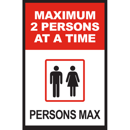 Series 2: Elevator Maximum 2 Persons at a Time - Poster/Sign | ABC ...