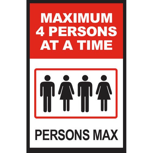 Series 2: Elevator Maximum 4 Persons at a Time - Poster/Sign | ABC ...
