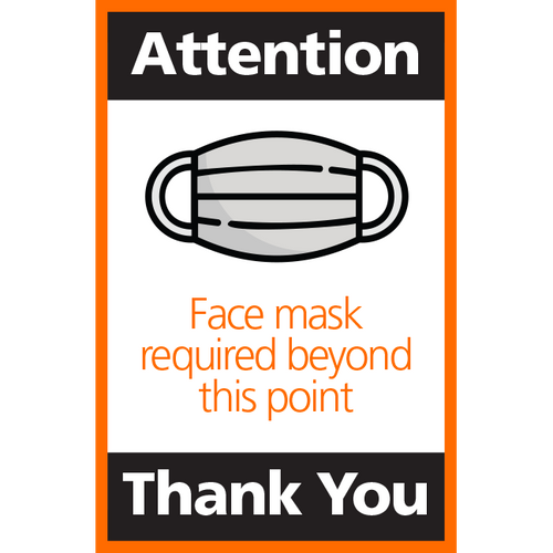 Series 4: Face Mask Required Beyond this Point- Poster/Sign | ABC ...