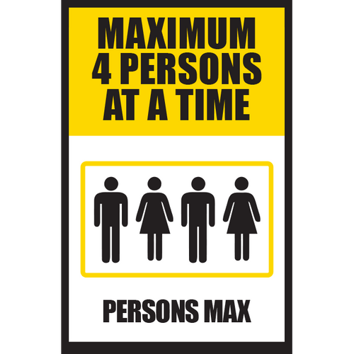 Series 5: Elevator Maximum 4 Persons at a Time - Poster/Sign | ABC ...
