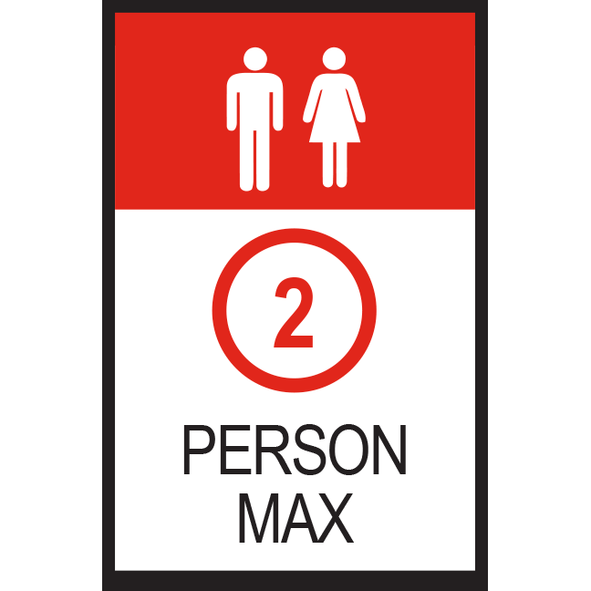 Series 2: 2 Person Max - Poster/Sign | ABC Equipment Store
