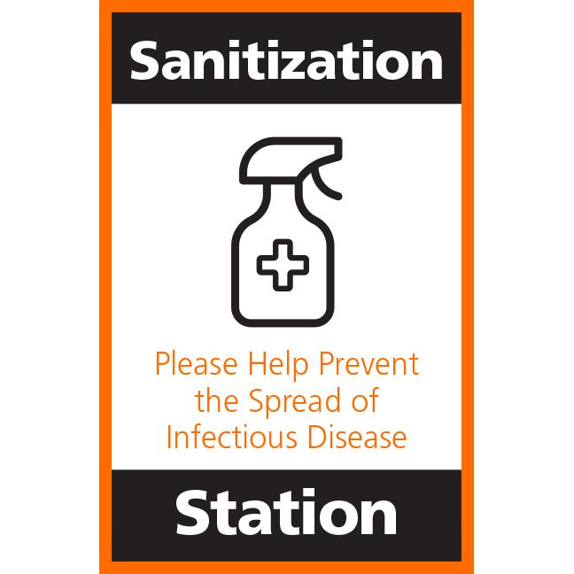 Series 4: Sanitization Station - Poster/Sign | ABC Equipment Store