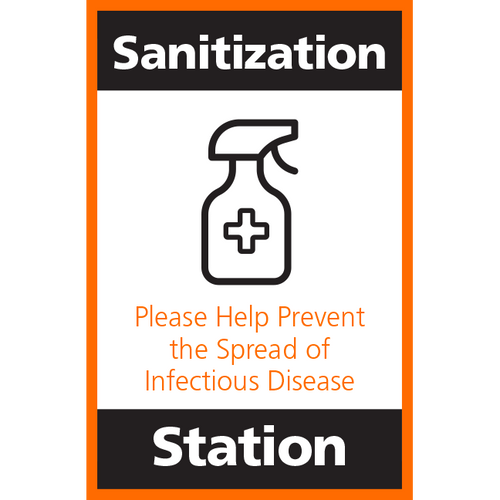 Series 4: Sanitization Station - Poster/Sign | ABC Equipment Store