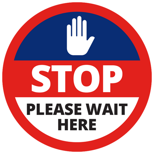 Series 1: Stop Please Wait Here - Floor Graphic-Circle 17" | ABC ...