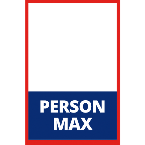 Series 1: Person Max Fillable - Poster/Sign | ABC Equipment Store
