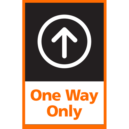 Series 4: One Way (Up Arrow) - Poster/Sign | ABC Equipment Store