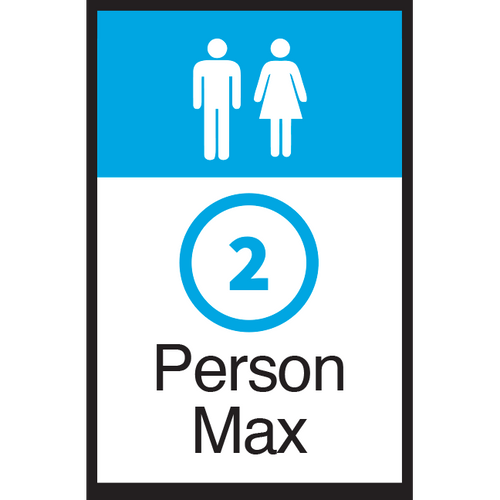 Series 3: 2 Person Max - Poster/Sign | ABC Equipment Store