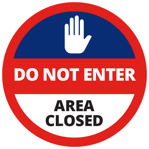 Series 1: Do Not Enter /Area Closed - Floor Graphic-Circle 17" | ABC ...