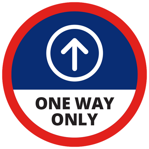 Series 1: One Way Only (Up Arrow) - Floor Graphic-Circle 17" | ABC ...
