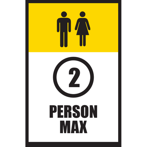 Series 5: 2 Person Max - Poster/Sign | ABC Equipment Store