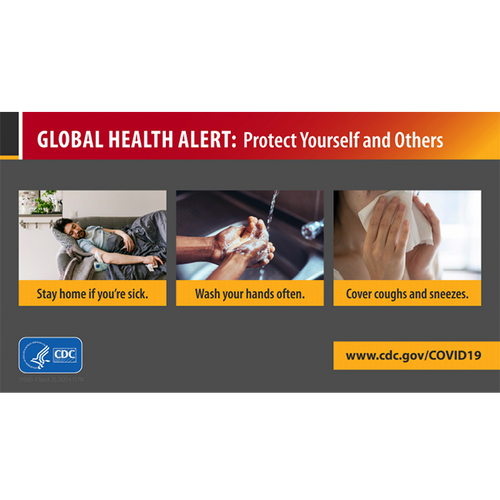 Global Health Alert - CDC Official Poster | ABC Equipment Store